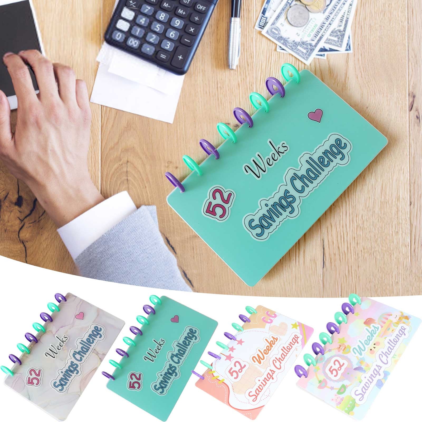 8-Hole Savings Book, Loose Leaf Storage Album, Durable Card Holder ...