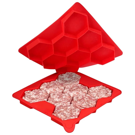 8 Hole Silicone Hamburger Press Mold Non Stick Burger Patty Maker ...
