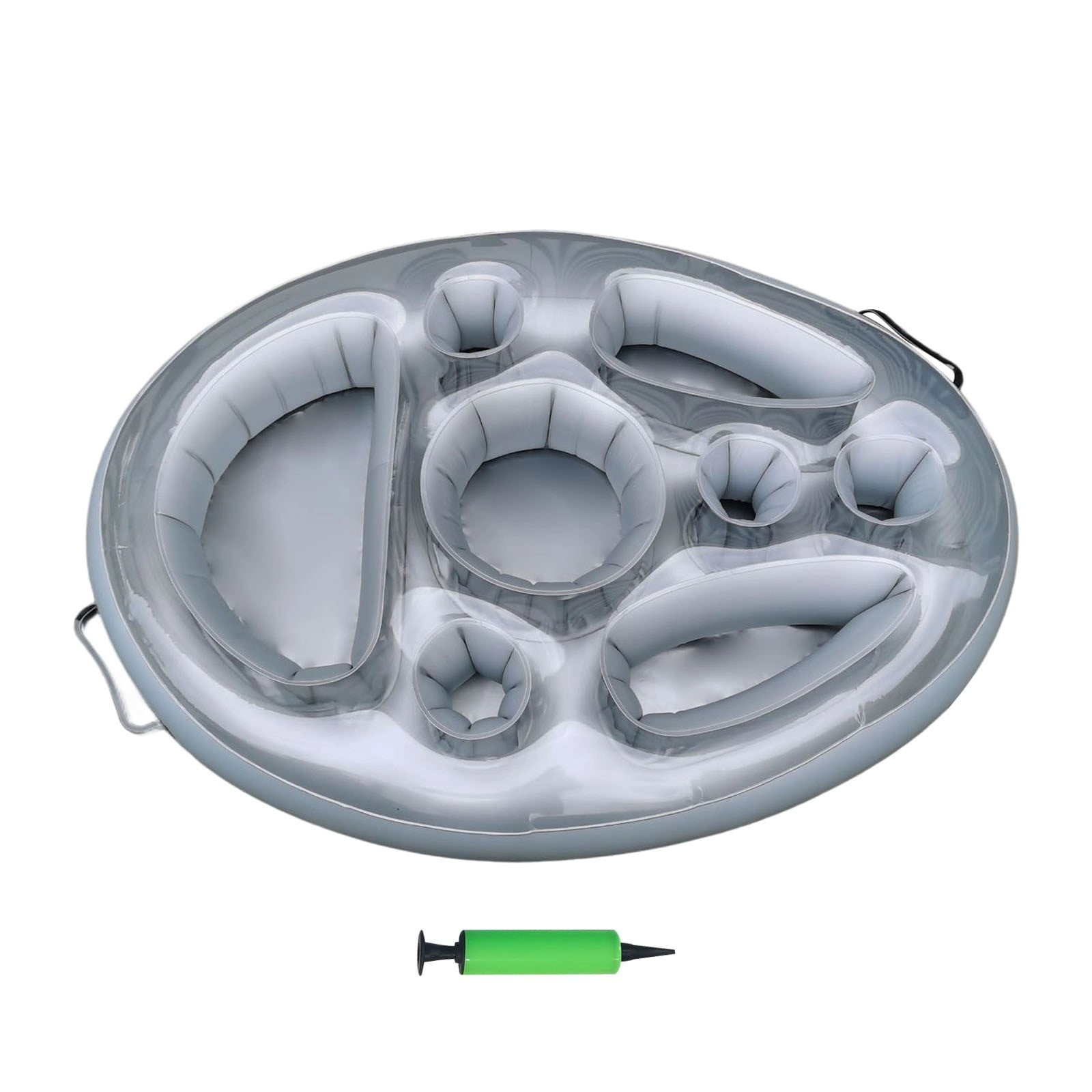 8 Holes Inflatable Drink Holder 70x50x10cm Floating Tray Pool Bottle ...