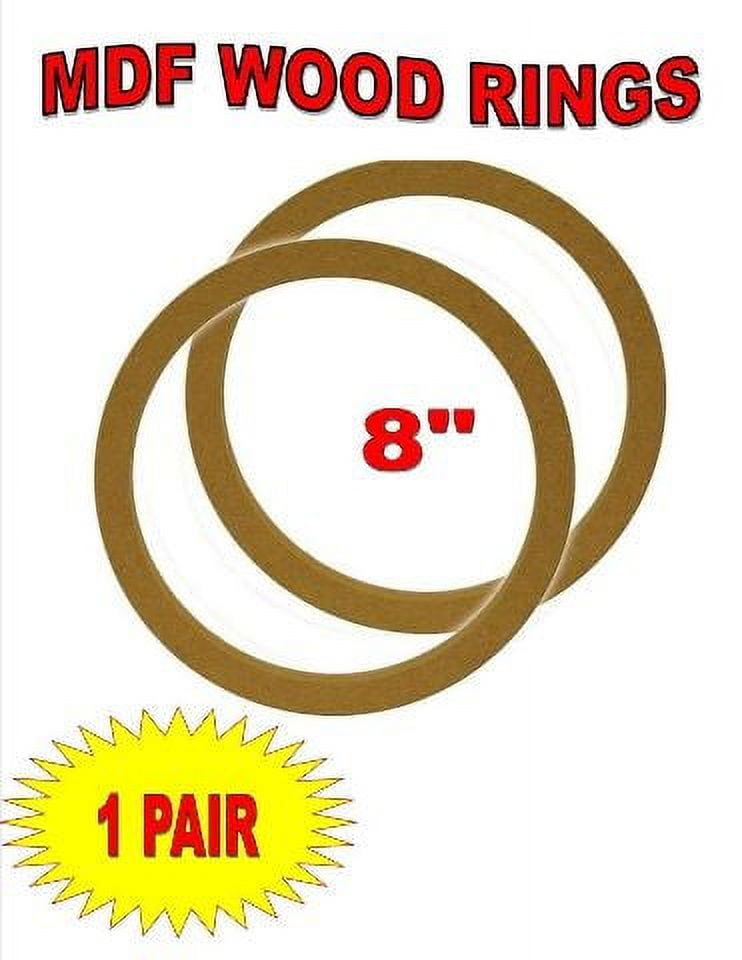 8" INCH SPEAKER MOUNTING SPACER RINGS FOR FIBERGLASS 1 PAIR RING-8R CAR ...