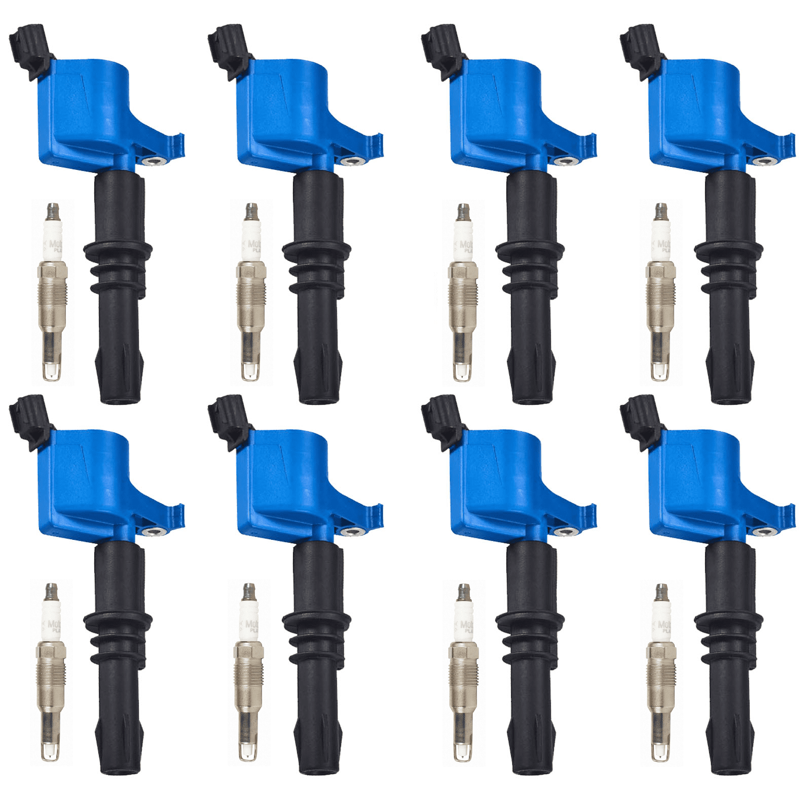 ISA Blue Ignition Coil & Motorcraft Spark Plug Engine Kit for Ford F150 ...