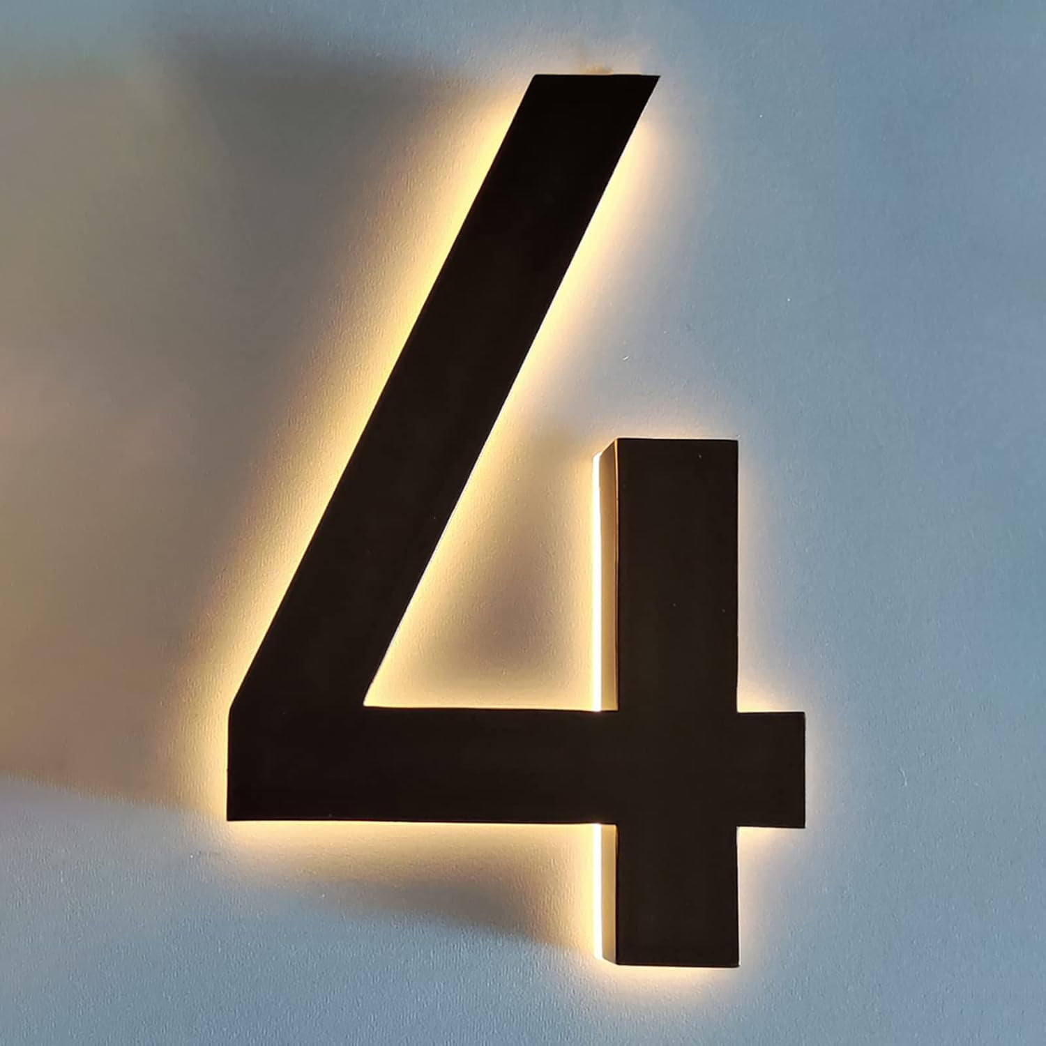 8" Illuminated LED House Numbers Plaques, Backlit LED House Number Sign ...
