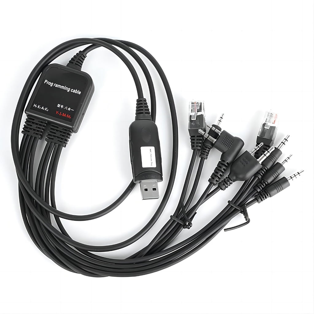 8 In 1 Computer USB Programming Cable For Walkie Talkie Car Radio ...