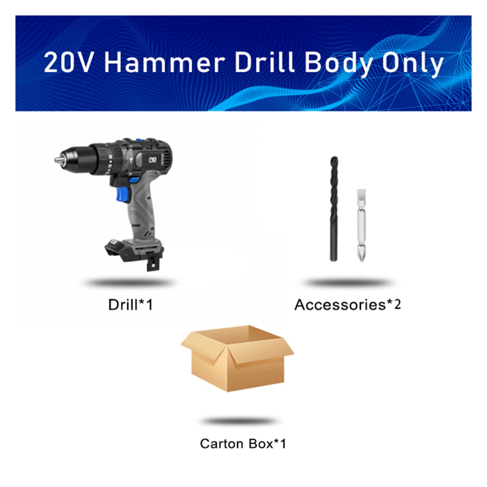 8 In 1 Cordless Screwdriver Drill Hammer Drill Impact Wrench Angle ...