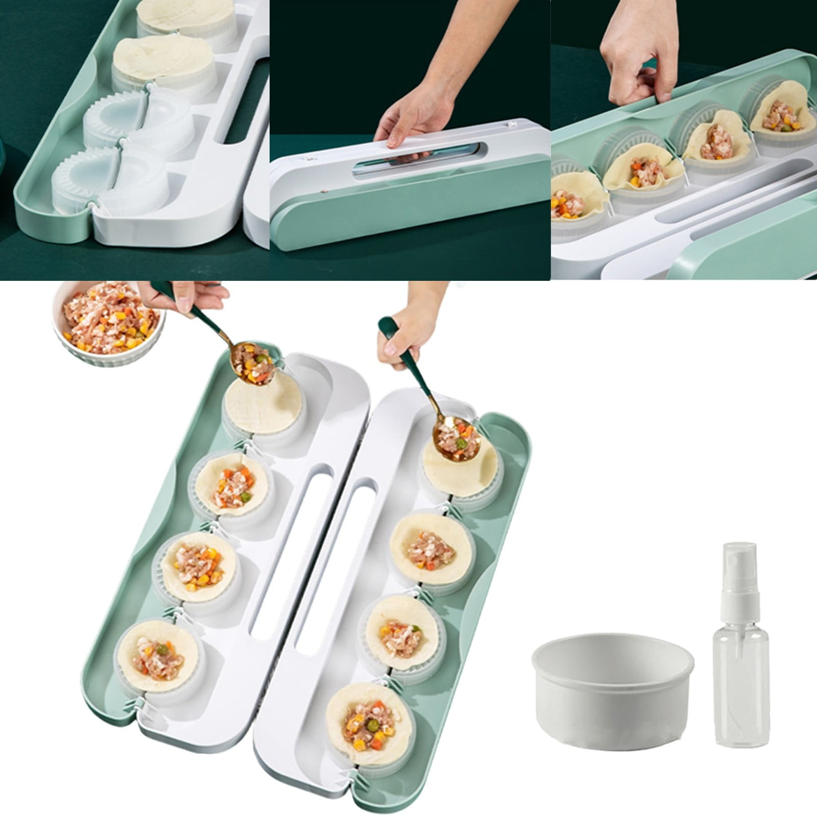 8 In 1 Dumpling Automatic Dumpling Machine With Spray Bottle And Skin ...