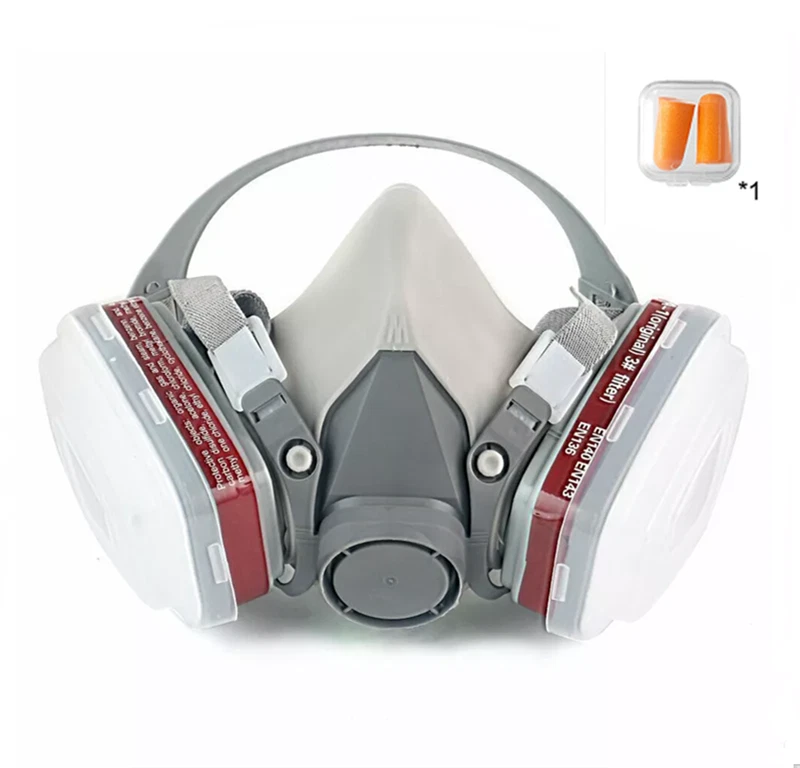 8 In 1 Gas Mask Set Spray Painting Respirator Reusable Safety ...