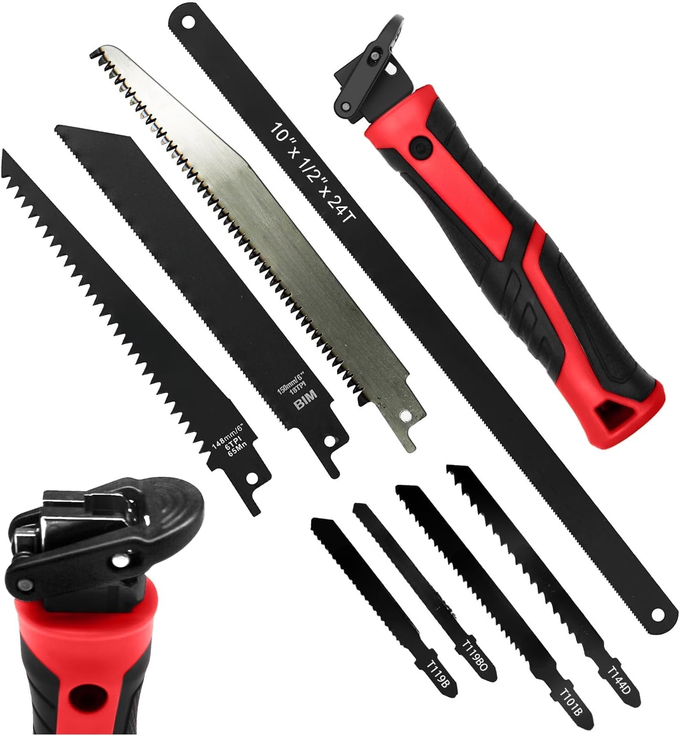 8-In-1 Multi Blades Hand Saw, Drywall Cutter. Hacksaw. Long Blade Hand ...