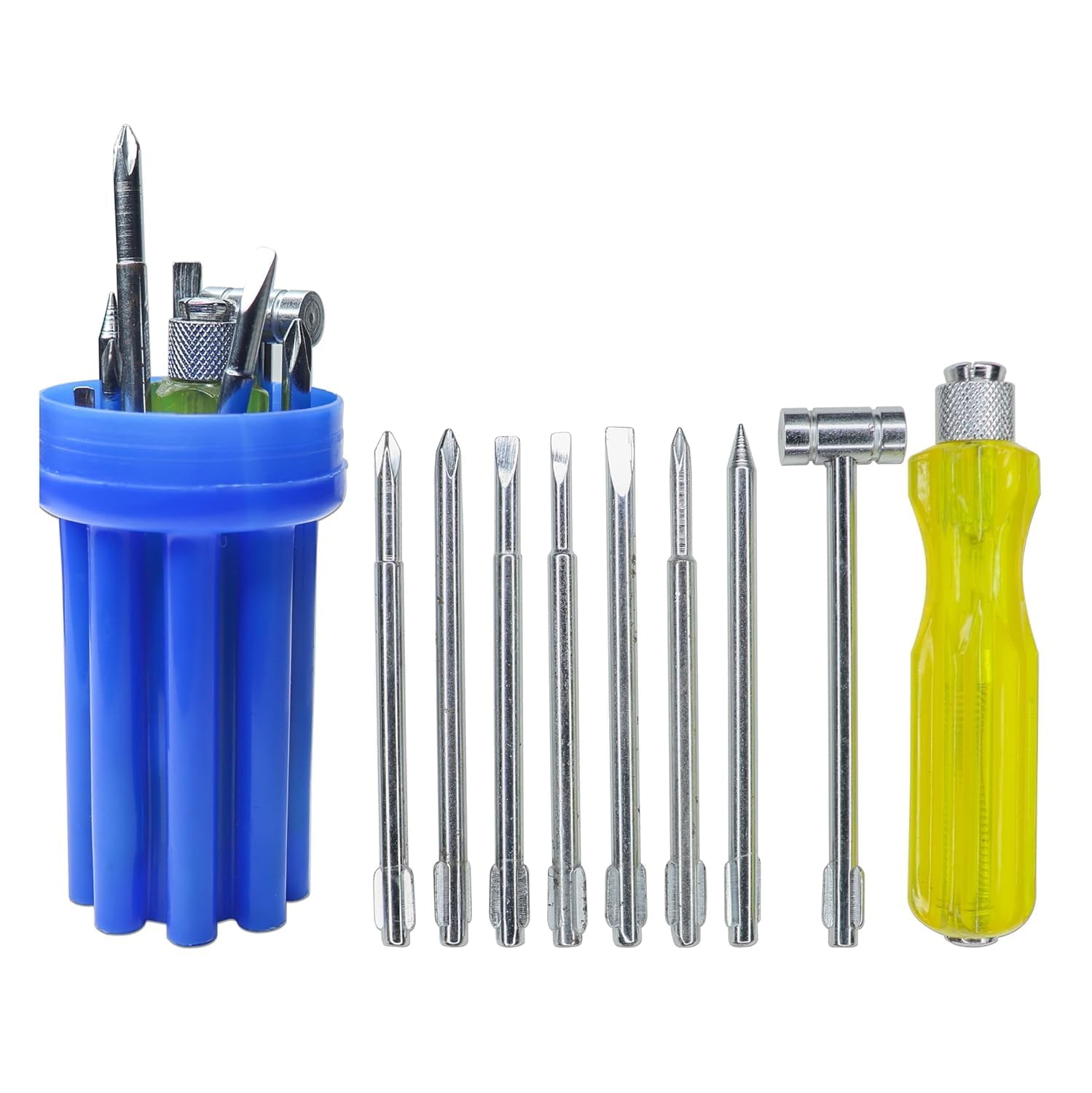 8-In-1 Pc Screw Driver Kit With 3 Flat Blades, 3 Phillips Head | 1 ...