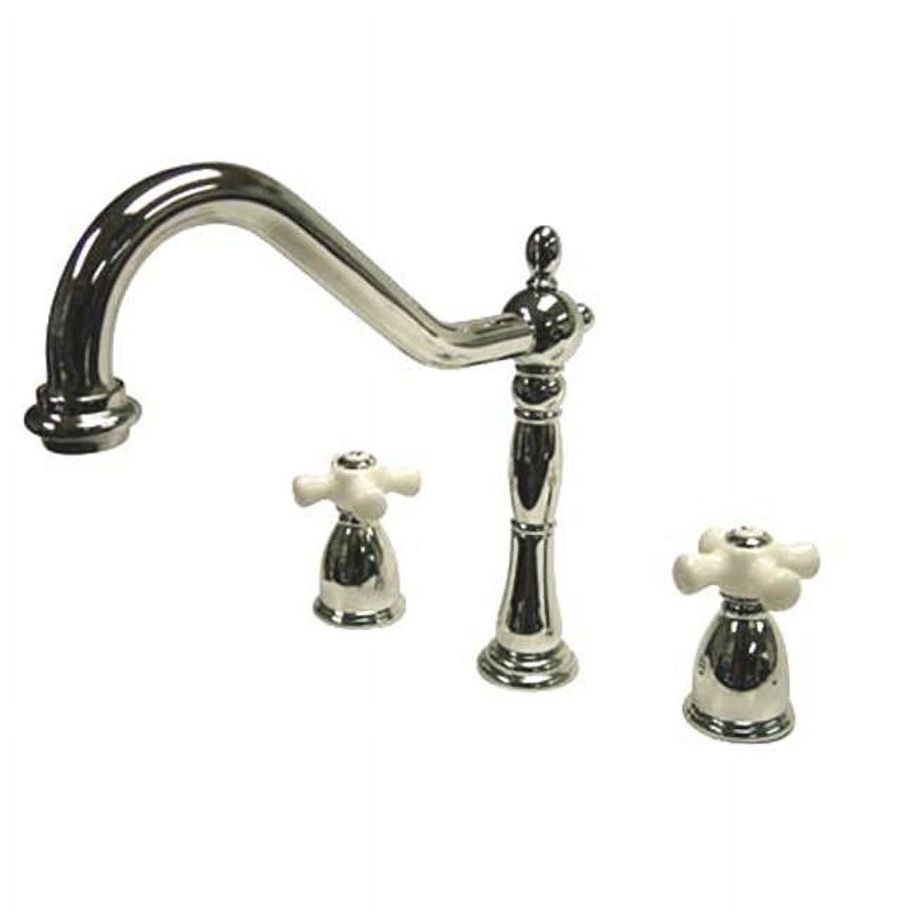 8 Inch -18 Inch Wide Spread Kitchen Faucet With Side Sprayer - Polished ...