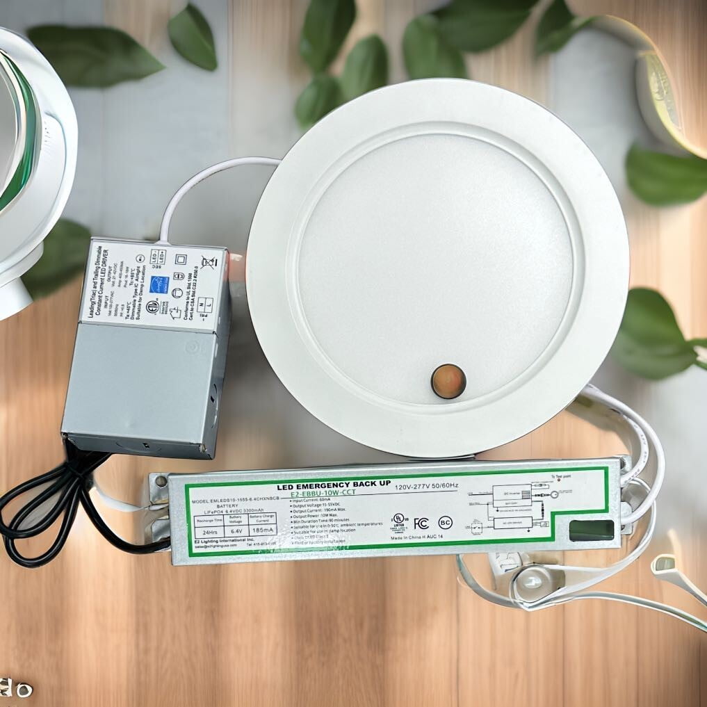 8 Inch | 18W LED Downlight Dimmable w/ 90 Min Emergency Battery Backup ...