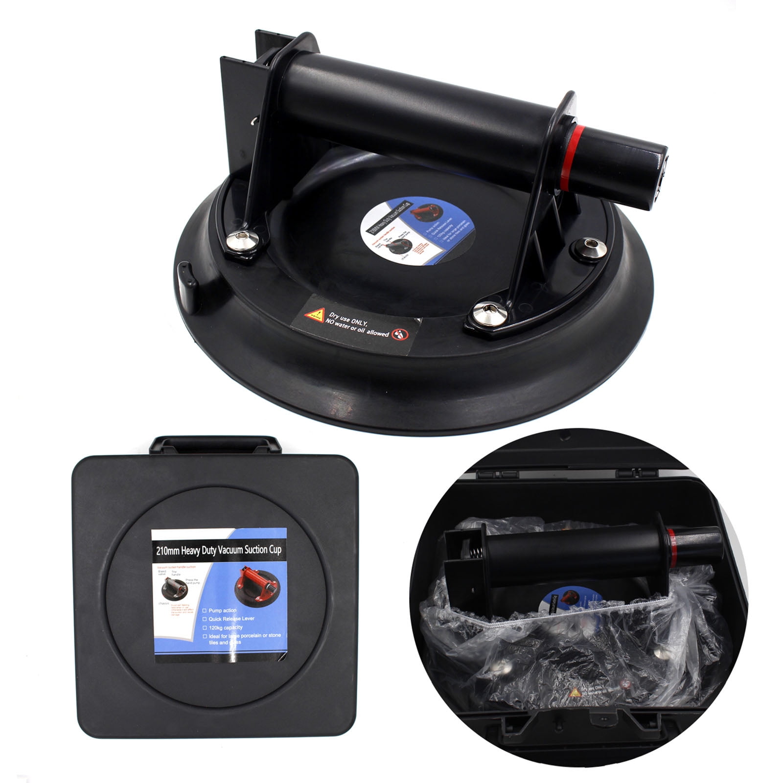 8 Inch 200 Kg Vacuum Suction Cup Vacuum Panel Lifter Heavy Duty Hand ...