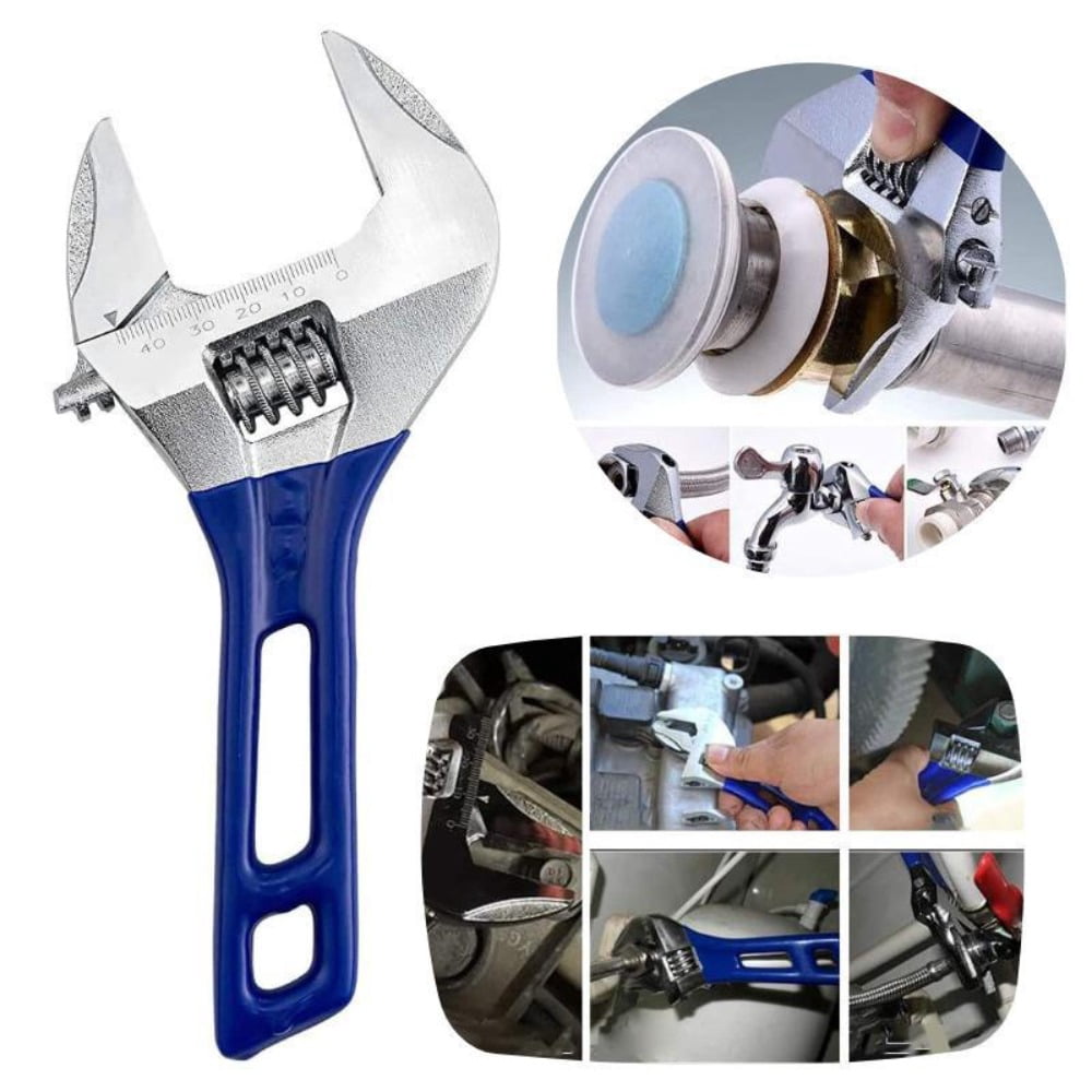 8-Inch (200mm) Slim Jaw Adjustable Wrench, 1.7-Inch (44mm) Jaw Capacity ...