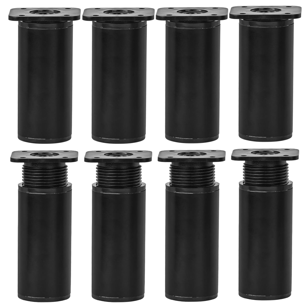 8 Inch / 20cm Adjustable Furniture Legs, Btowin VCF 8 Pcs Black Round ...