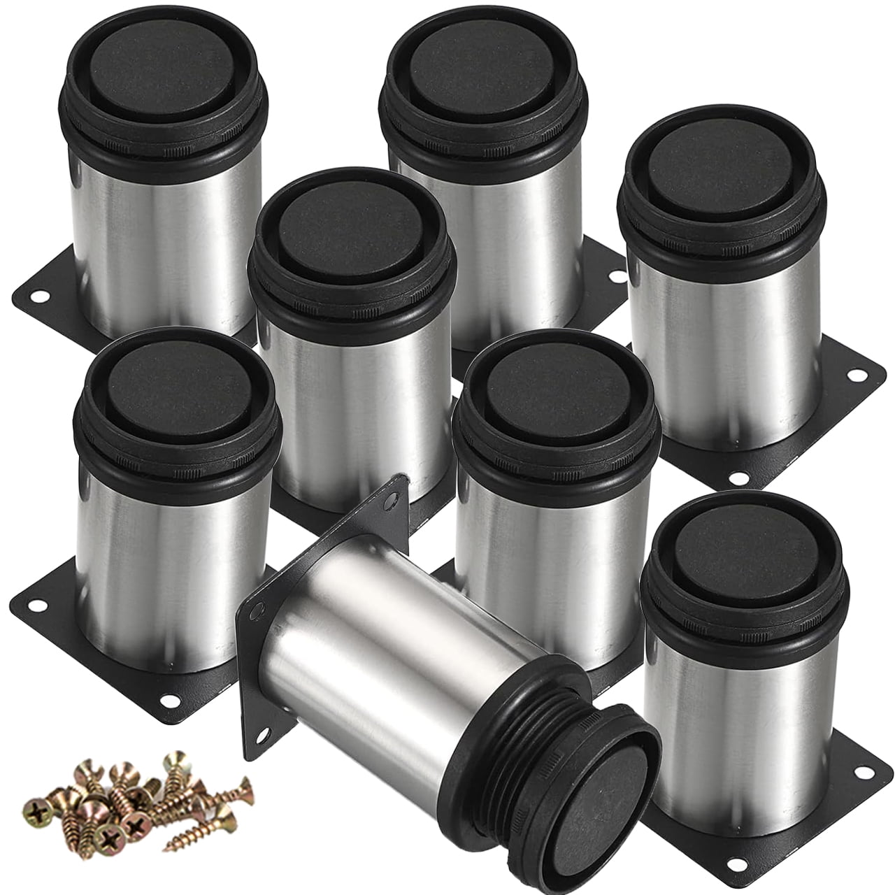 8 Inch / 20cm Metal Furniture Legs, Btowin VCF 8Pcs Round Adjustable ...