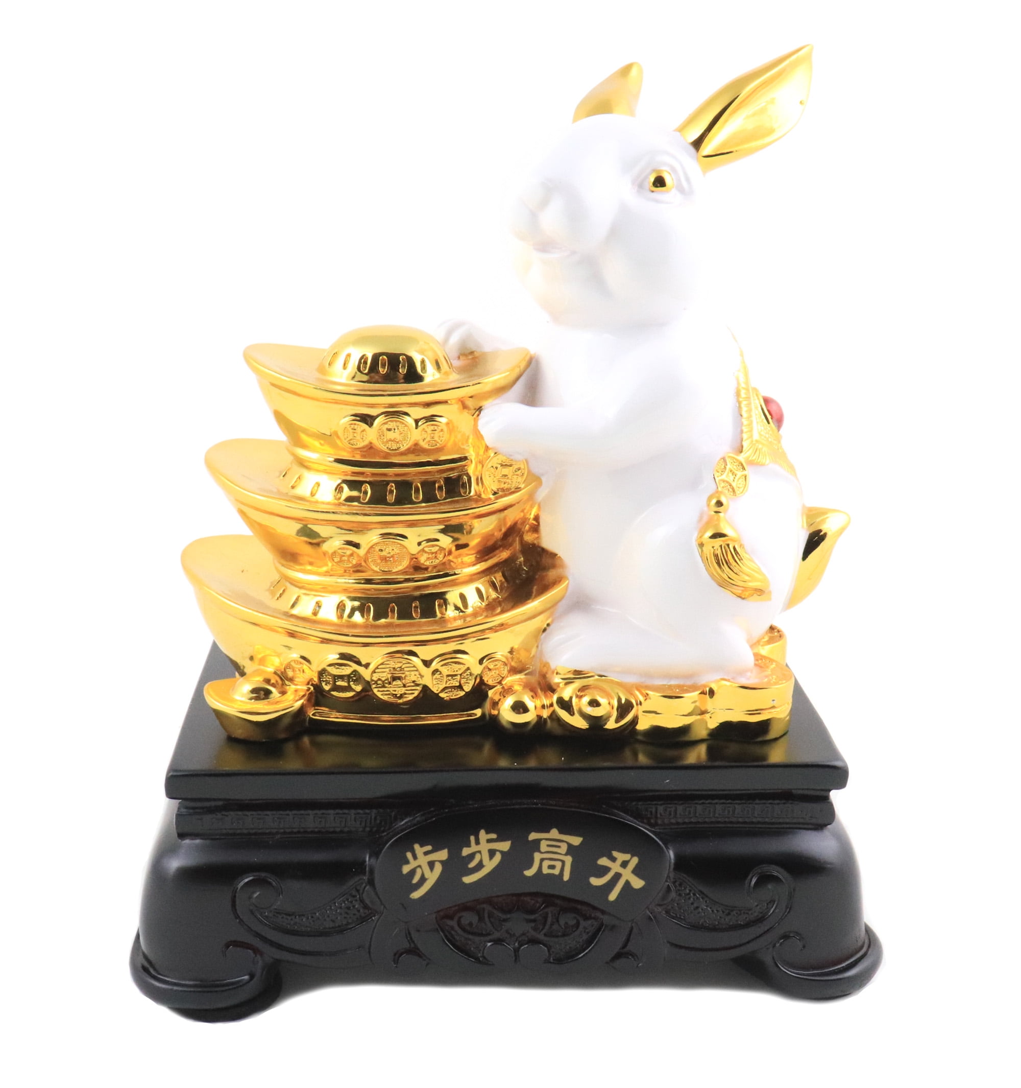 8 Inch 3-Ingot White Rabbit Statue - Walmart.com