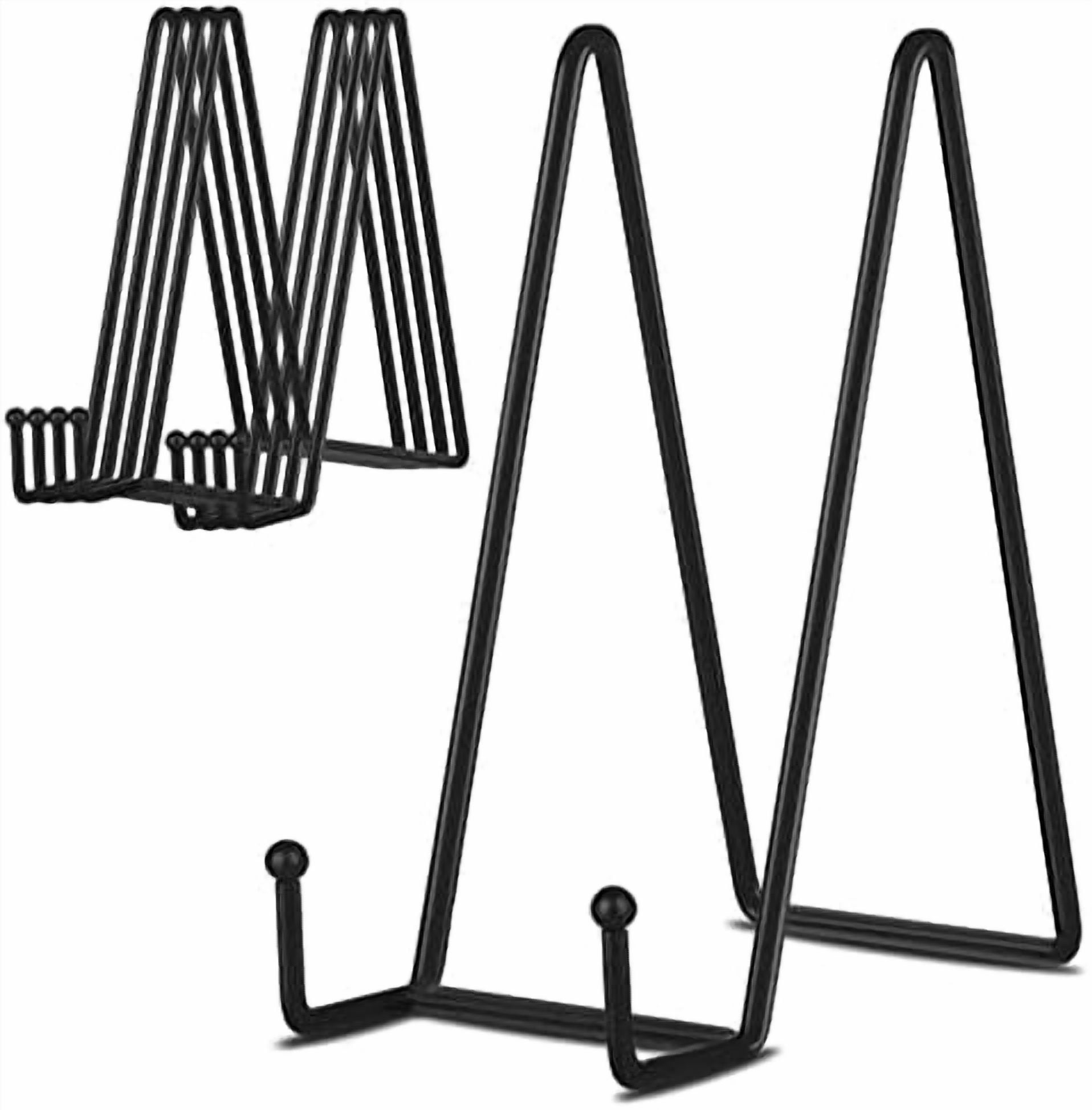 8 Inch 5 Pack Black Metal Display Stands Plate Stand Plate Holder ...