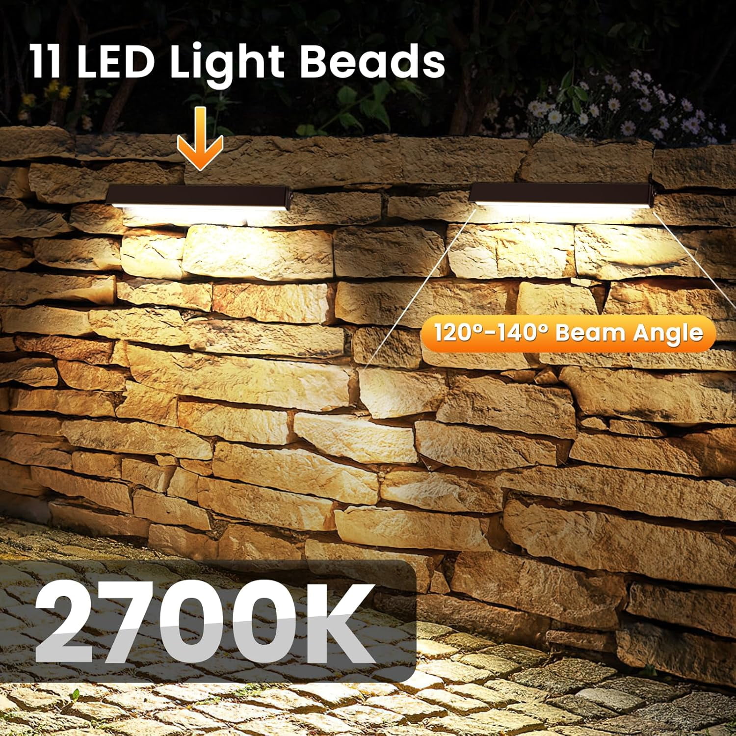 8 Inch 5W LED Hardscape Lighting 2700K Retaining Wall Lights 12-24V Low ...
