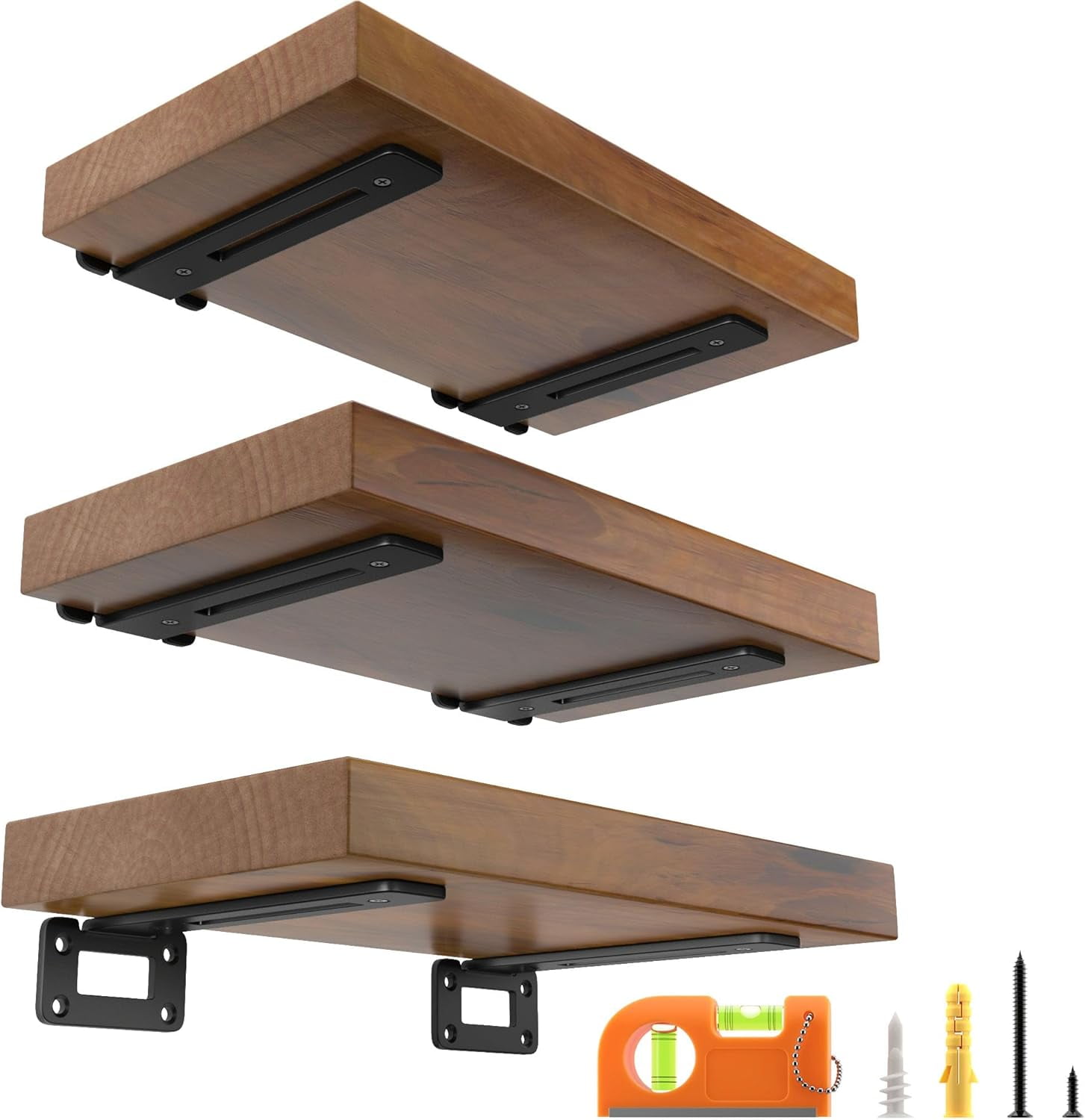 8 Inch 6 Pack Openwork T Shelf Brackets for DIY Floating Shelf,1/5 Inch ...