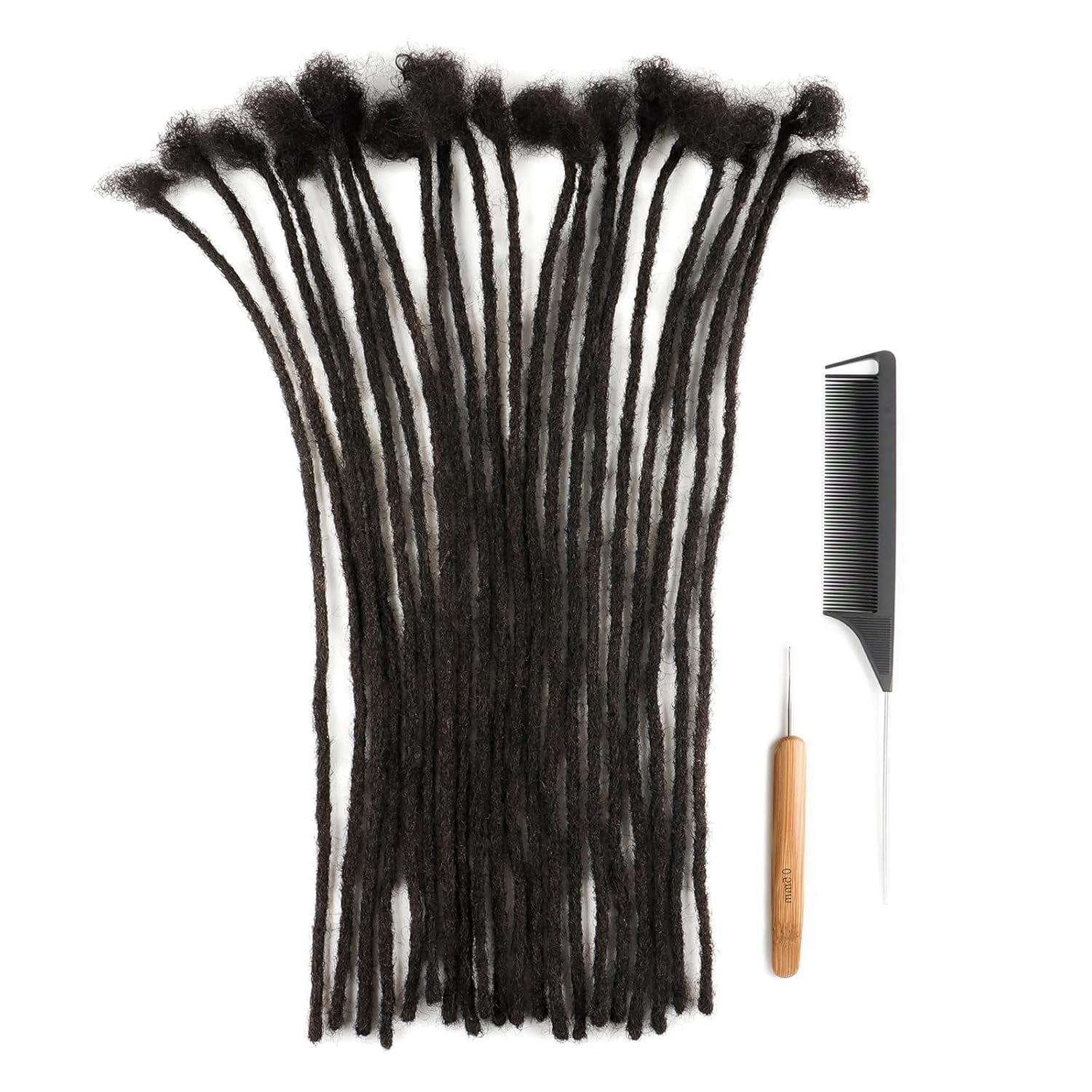 8 Inch 60 Strands loc Extensions Human Hair for Men/Women 0.6cm ...