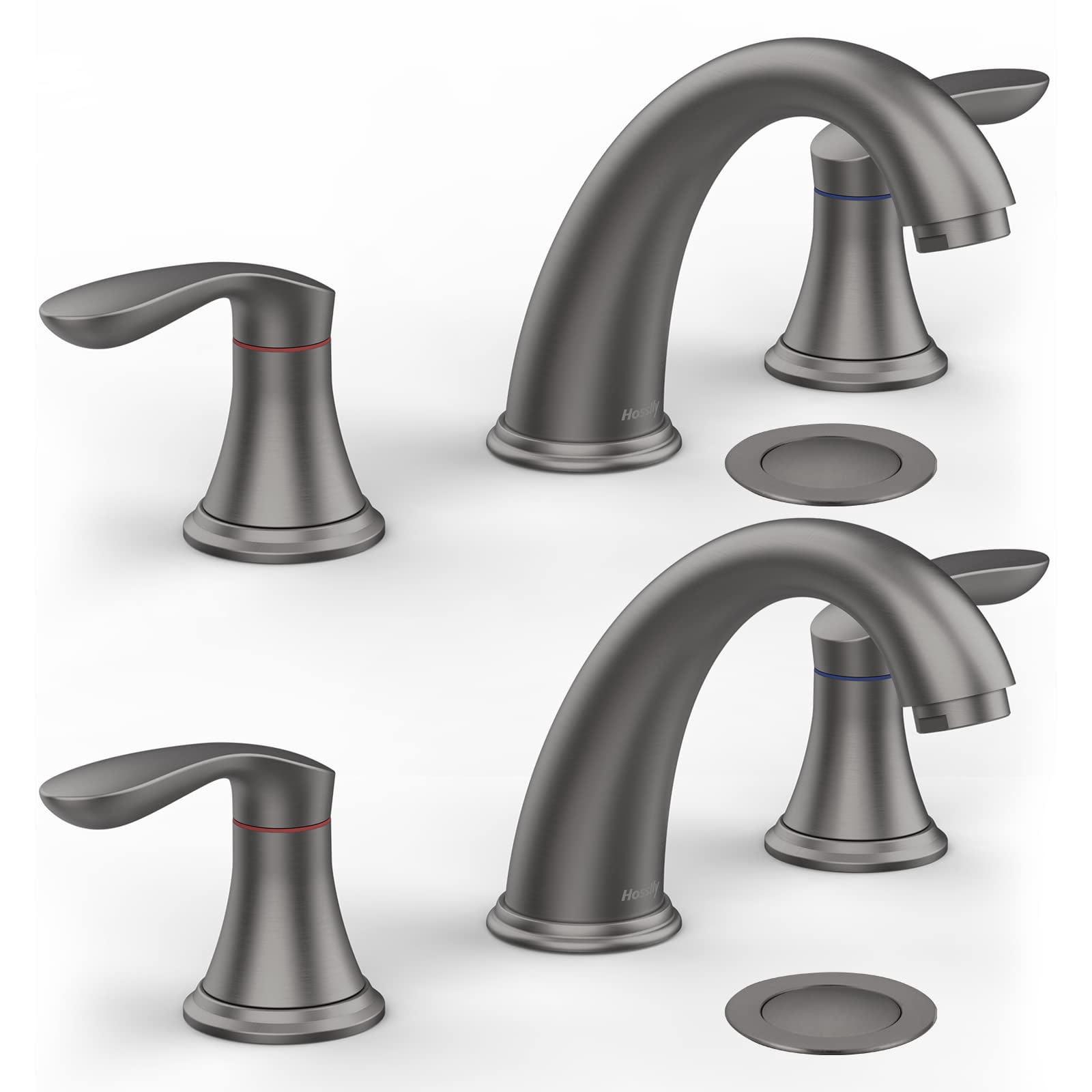 8 Inch Bathroom Faucets,Widespread Faucet with Pop-Up Drain and Supply ...