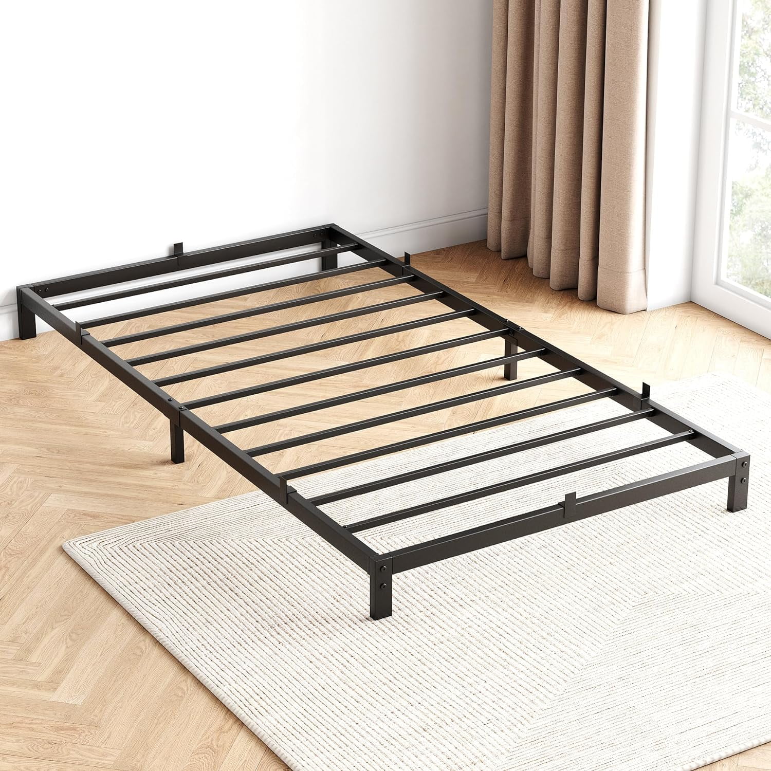 8 Inch Bed Frame Heavy Duty Platform Metal Bed Frame with Metal Slats ...