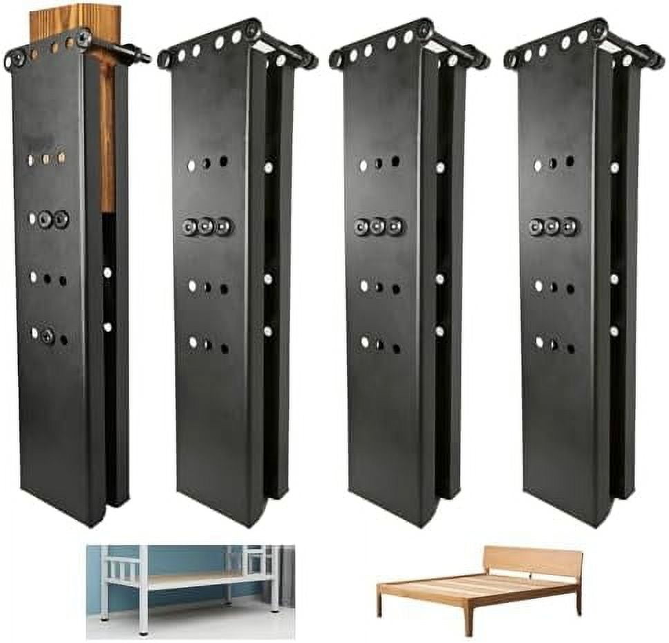 8 Inch Bed Risers Heavy Duty Adjustable Metal Extra Tall Dorm beds ...