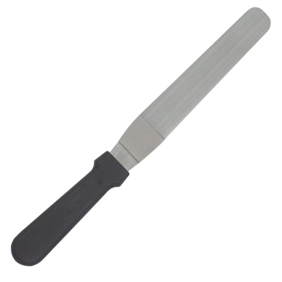 8-Inch Black Stainless Steel Offset Cake Spatula for Decorating ...