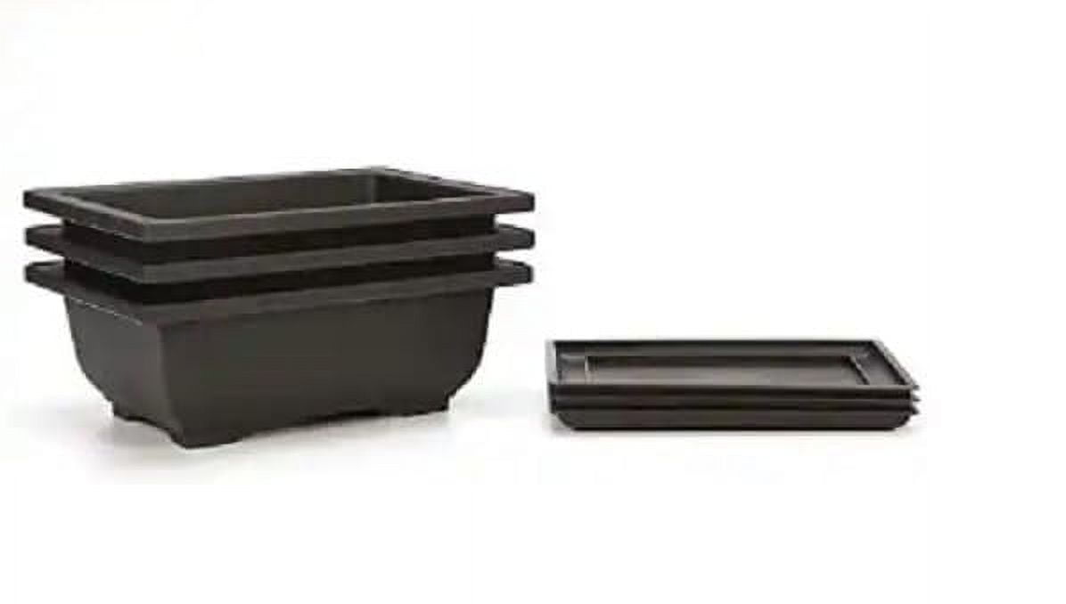 8 Inch Bonsai Pots with Drain Holes and Drip Trays - Heavy Duty, Great ...