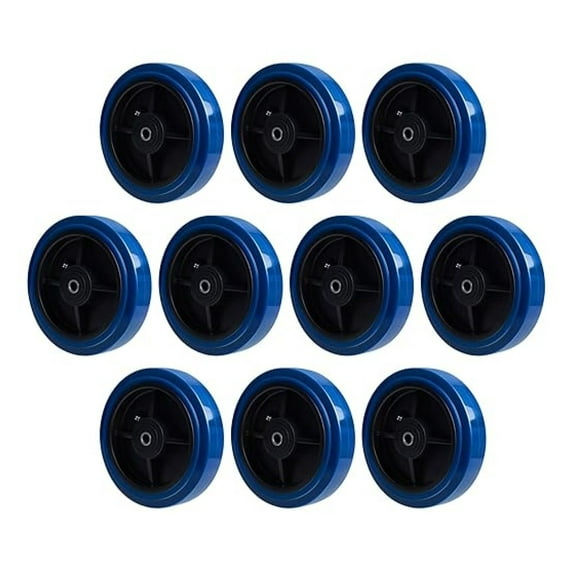 8 Inch Caster Wheels, Polyurethane on Polyolefin Wheel with Bearing- 1/ ...