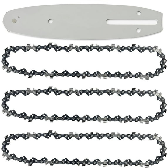 8 Inch Chainsaw Bar and Chain Combo, 3/8" LP Pitch, 050" Gauge, 33 ...