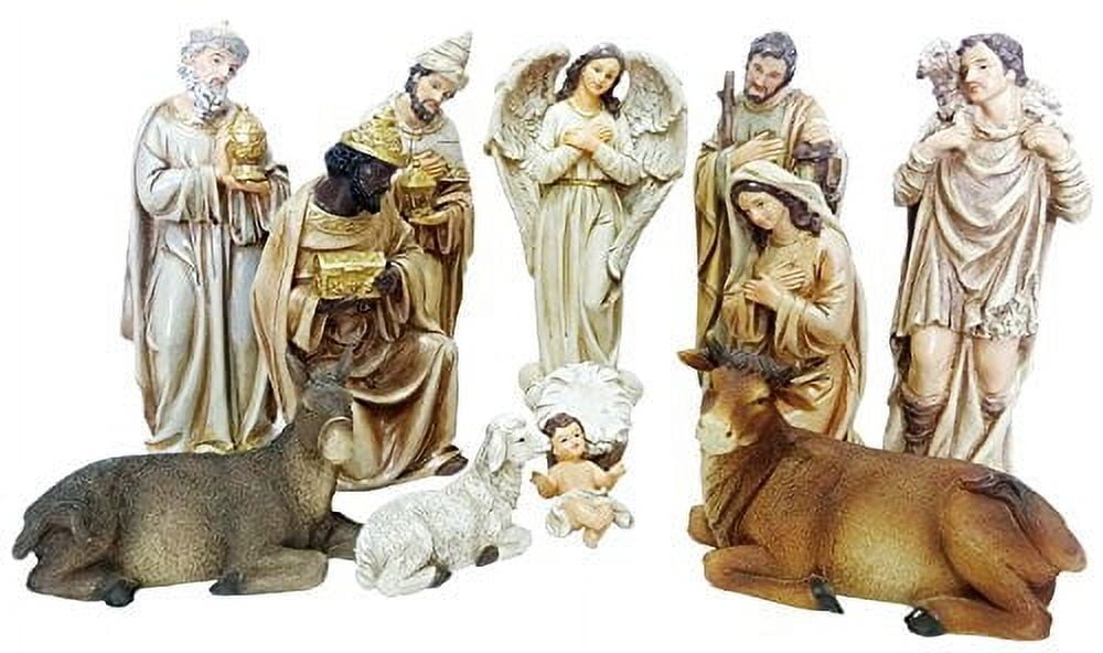 8 Inch Christmas Nativity Scenes Statues 11 Pieces Manager Set Resin ...