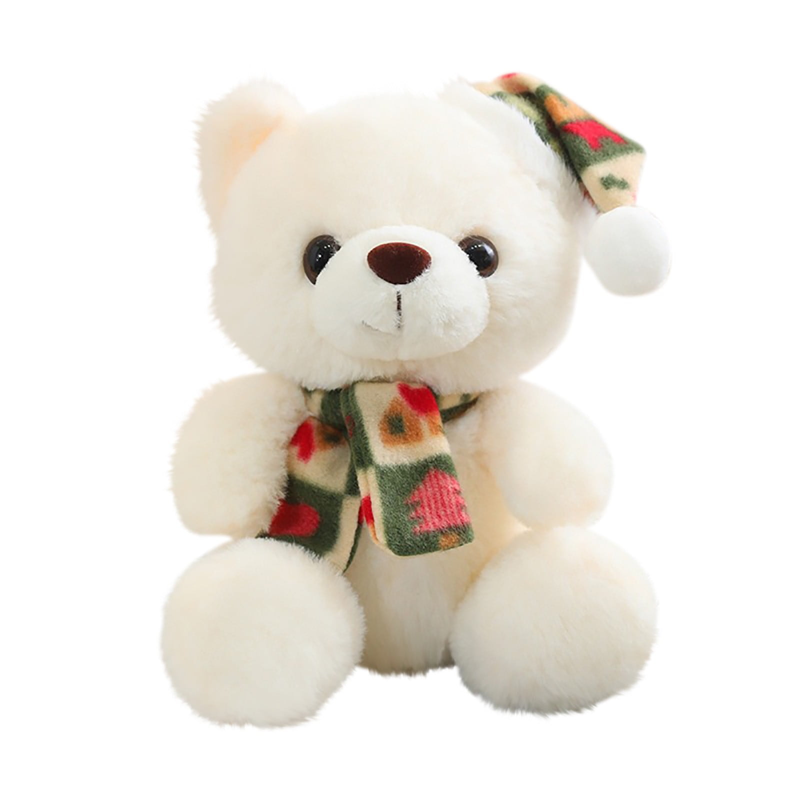 8 Inch Christmas Stuffed Animal Christmas Plush Toy Doll with Santa Hat ...