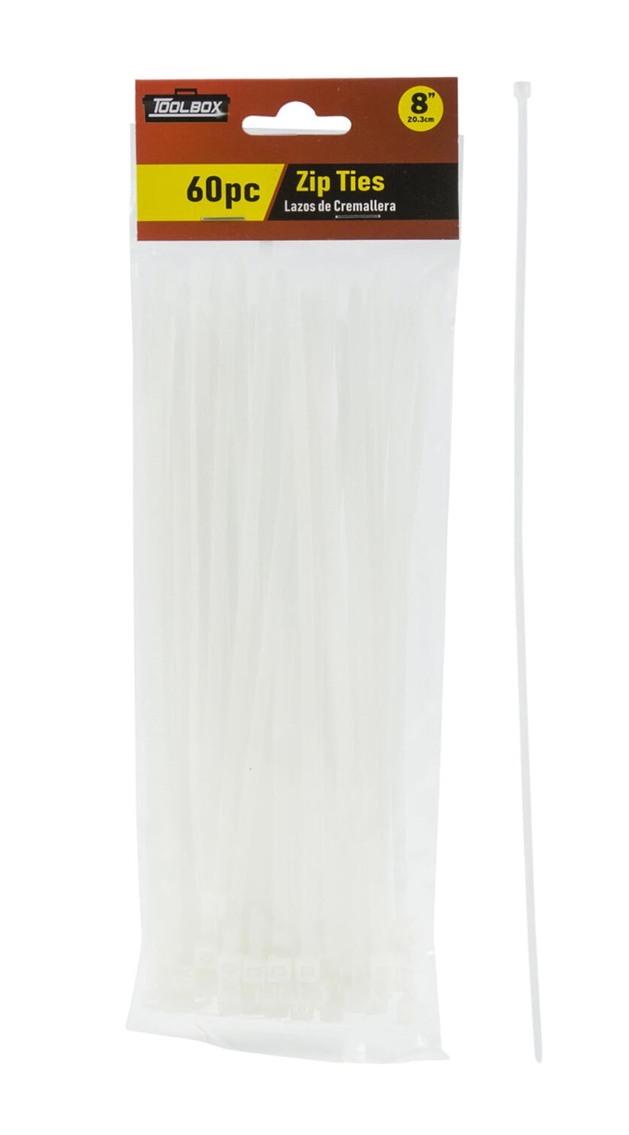 8 Inch Clear Cable Ties - Walmart.com