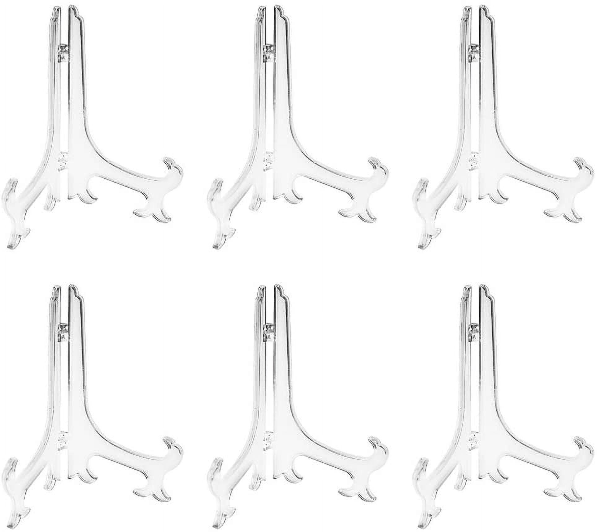 8 Inch Clear Plastic Easels or Stand/Plate Holders to Display Pictures ...