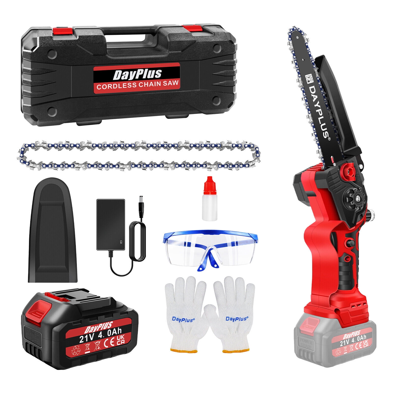 8-Inch Cordless Mini Chainsaw with Brushless Motor - Portable Electric ...