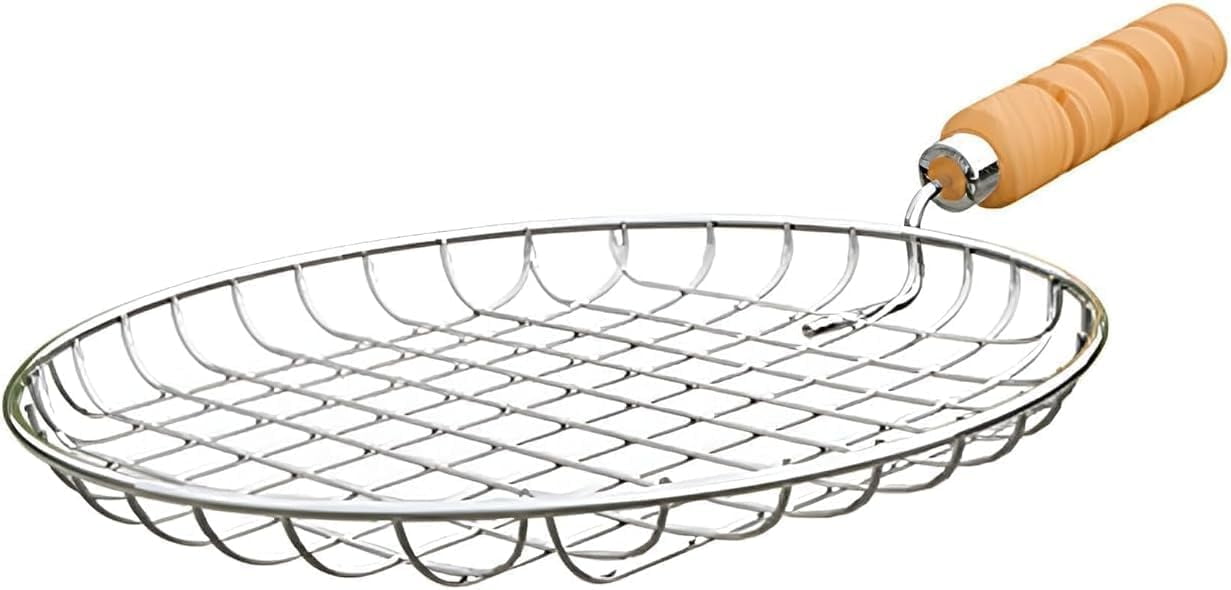 8 Inch, Deep Round Roster, Barbecue Net Jali Griller for Roti, Paneer ...