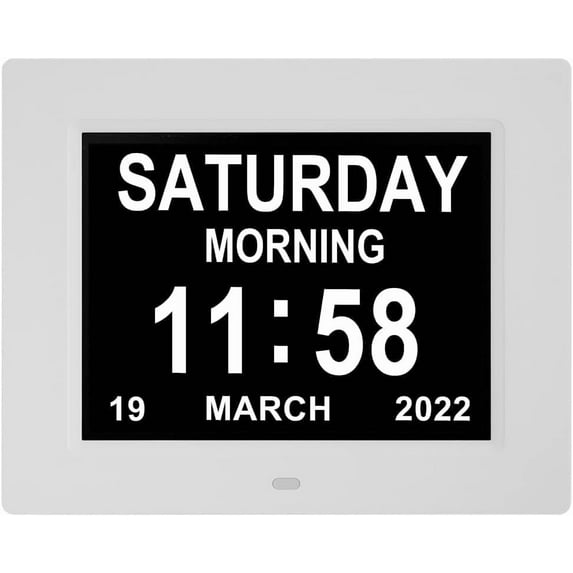 8 Inch Dementia Clock for Seniors - Extra Large Display Digital Day ...