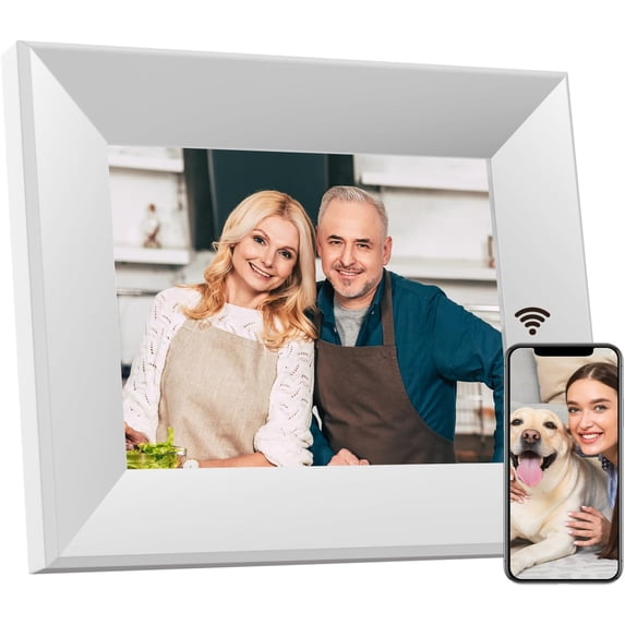 8-Inch Digital Picture Frame with WiFi, Finish Frame Photo Frame IPS ...
