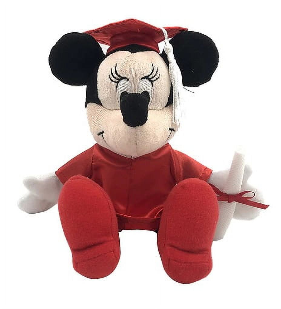 8 Inch Disney Minnie Mouse in Red Graduate Cap, Gown and Diploma ...