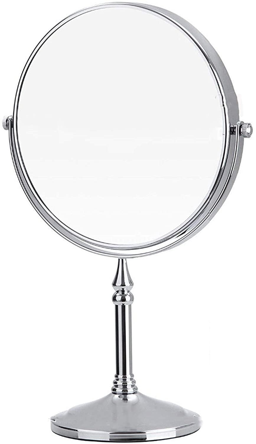 8 Inch Double Sided Standing Makeup Mirrors, Magnification & Regular ...