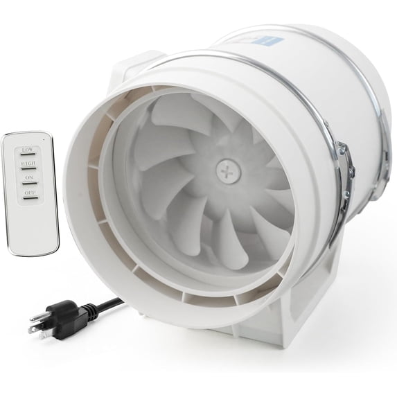 8 Inch Duct Fan, Inline Ventilation Exhaust Fan, 740 CFM Duct Intake ...