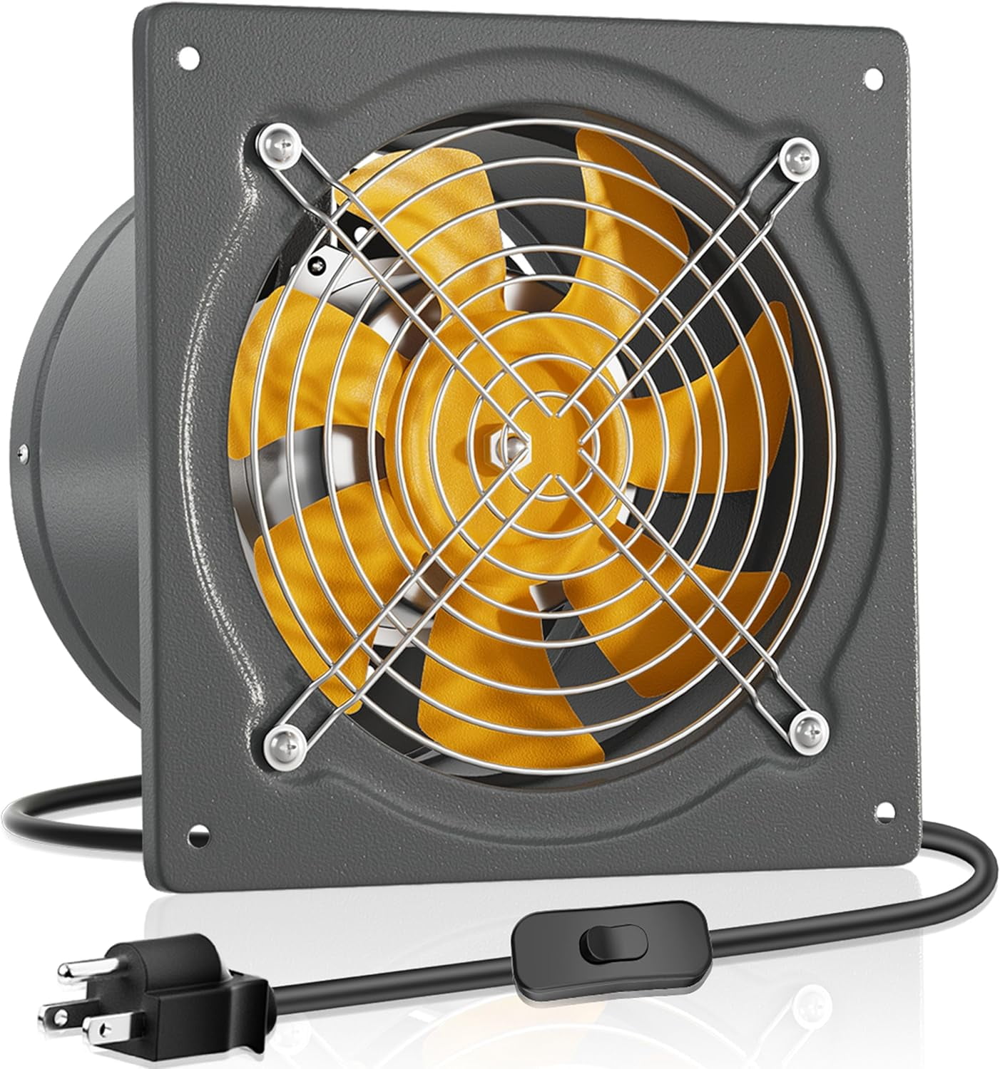 8 Inch Exhaust Fan 576 CFM Kitchen Exhaust Fan Wall Mount with ...