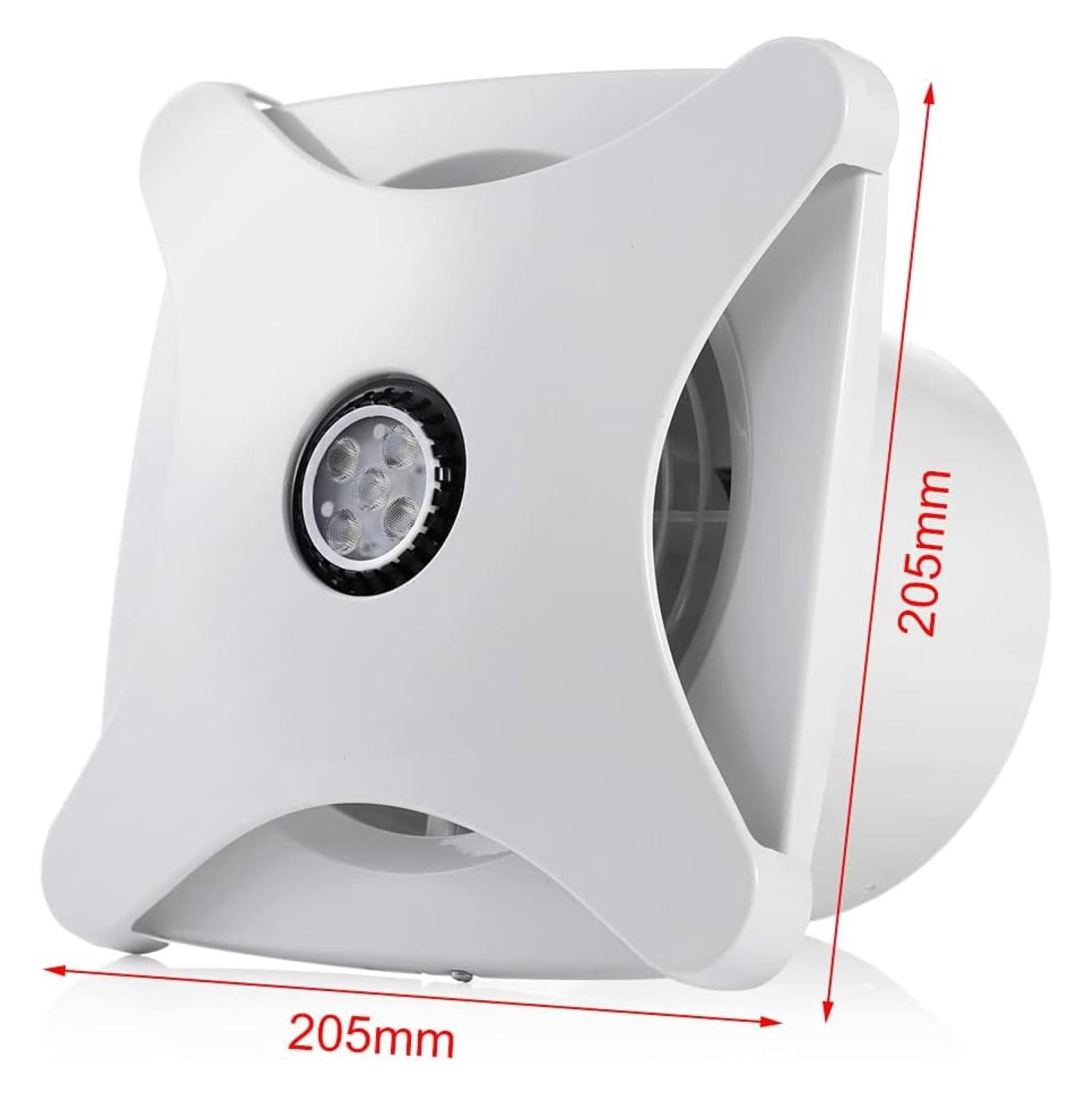8 Inch Exhaust Fan with LED Light,110V/28W Low Noise Ventilation Fan ...