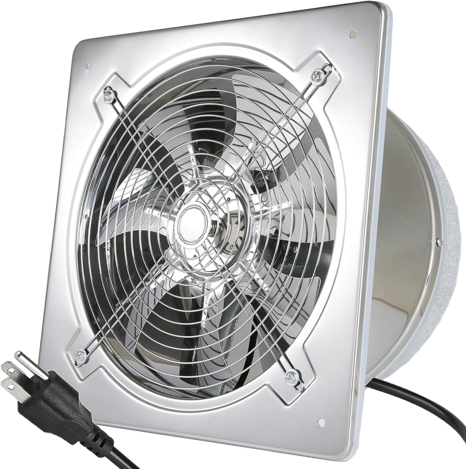 8 Inch Exhaust Fan, Stainless Steel Wall Mounted Ventilation Fan ...