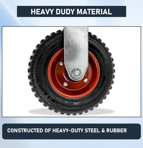 8 Inch Fence Gate Wheel,Spring-Loaded Gate Wheels for Metal Tube Gate ...