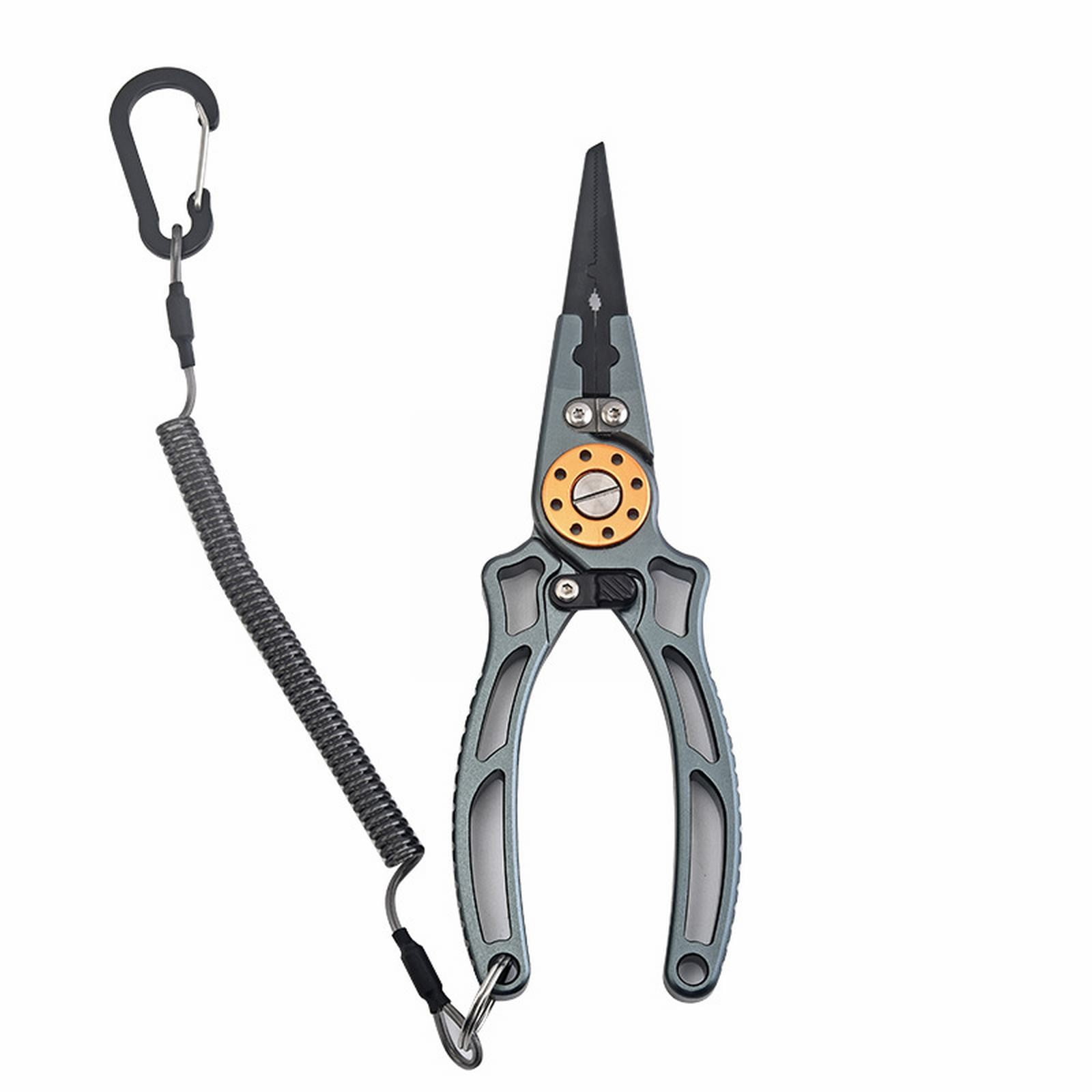 8 Inch Fishing Pliers, Safety Lock Design Fishing Pliers Saltwater, Corrosion Resistant Aluminum ...