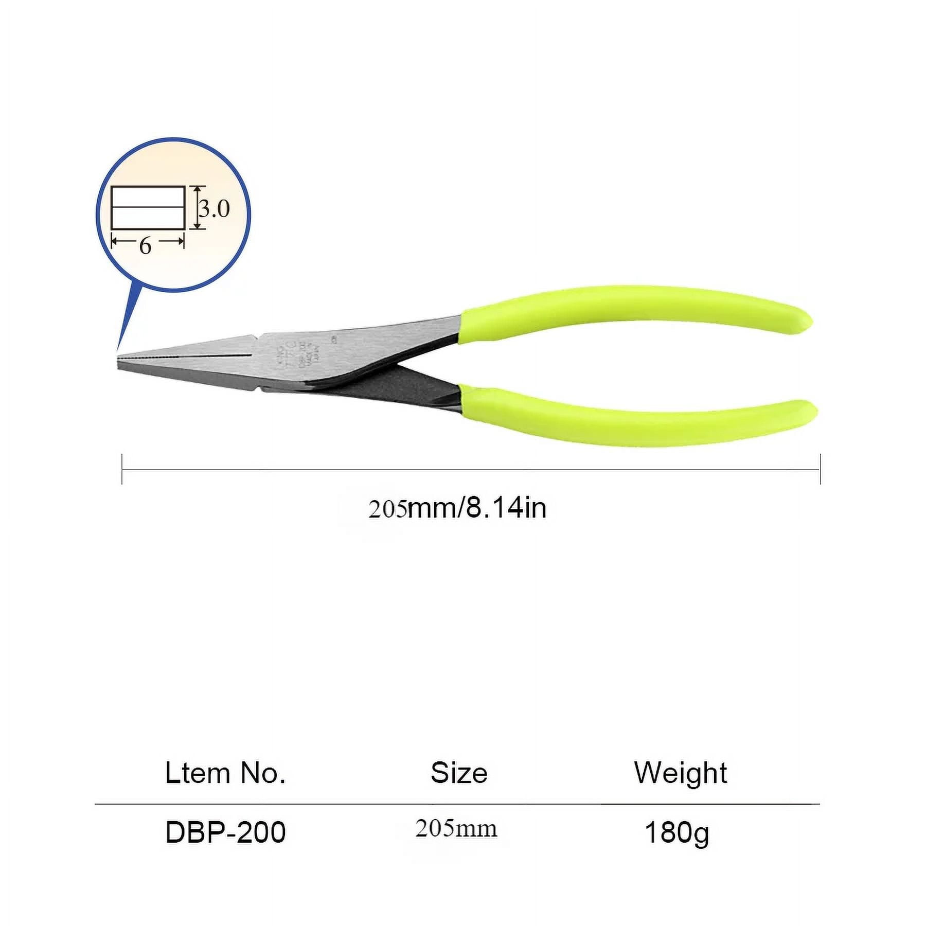 8-Inch Flat Nose Pliers|Duck Bill Jaw Pliers with Extra Long Nose ...