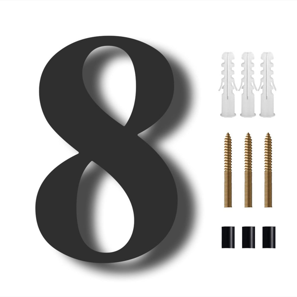8 Inch Floating House Number Letters Big Modern Door Alphabet Home ...