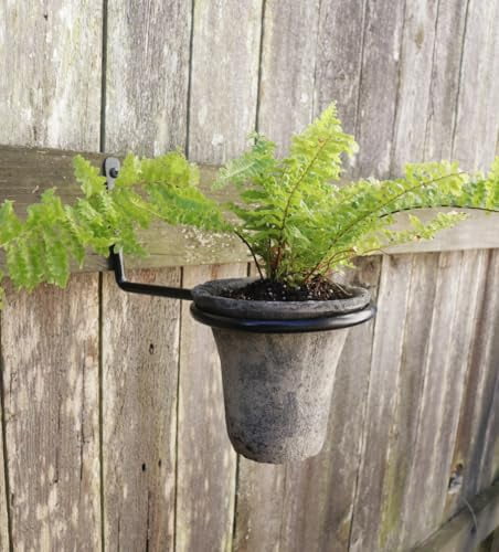 8 Inch Flower Pot Ring - Durable Steel Flower Pot Bracket - Black ...