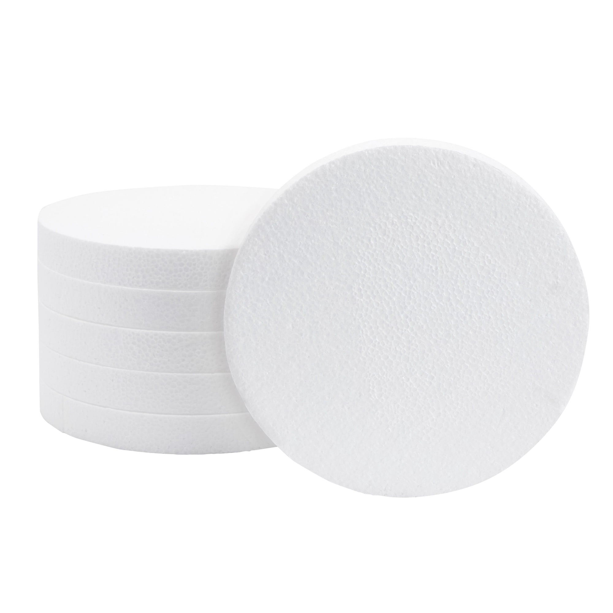 8 Inch Round Styrofoam Shape Discs for DIY Crafts, 1 Inch Thick Foam ...